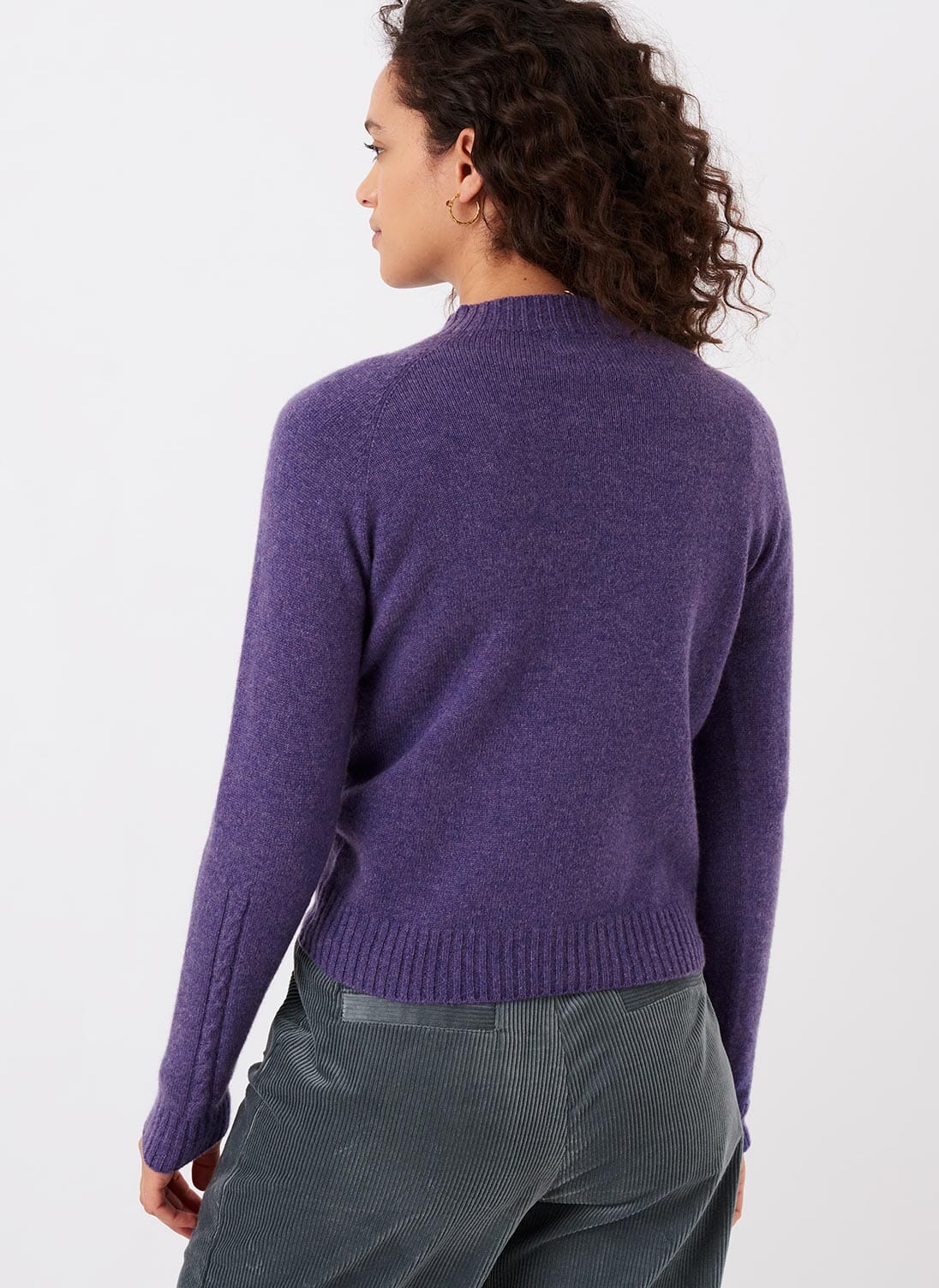 Violet Cashmere Cable Jumper | Women's Jumpers | Brora