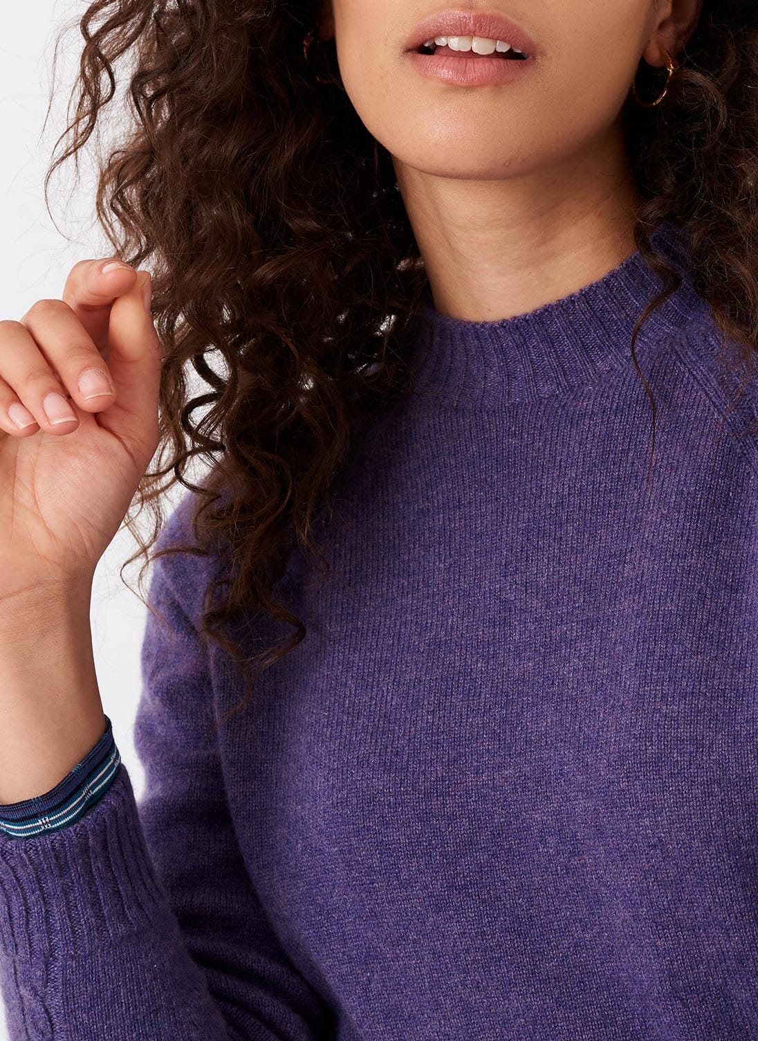 Violet Cashmere Cable Jumper | Women's Jumpers | Brora