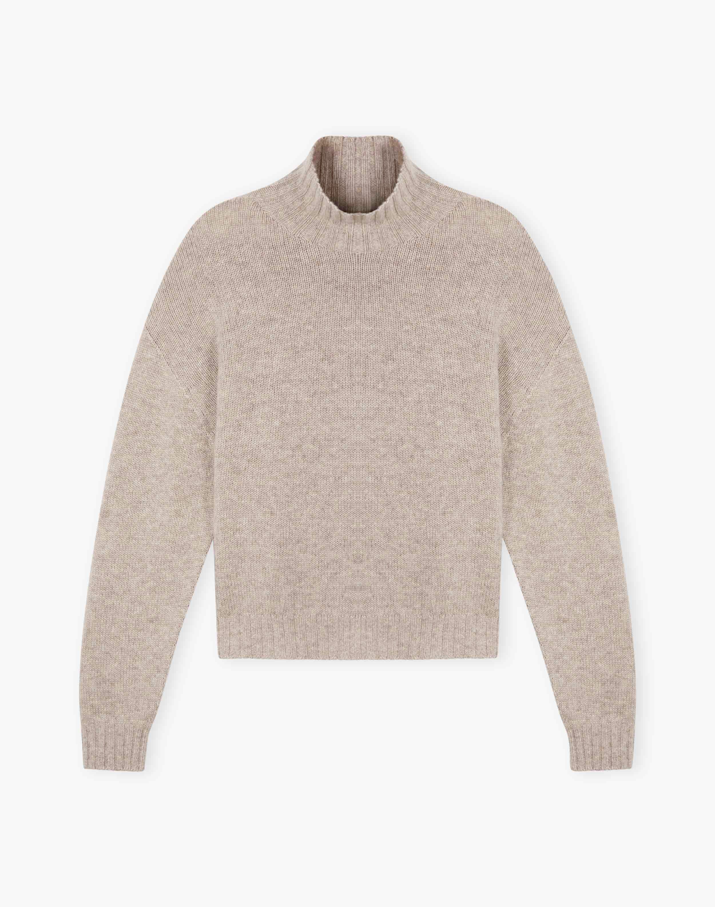 Cashmere Luxe Knit Polo Neck in Ash | Womenswear | Brora