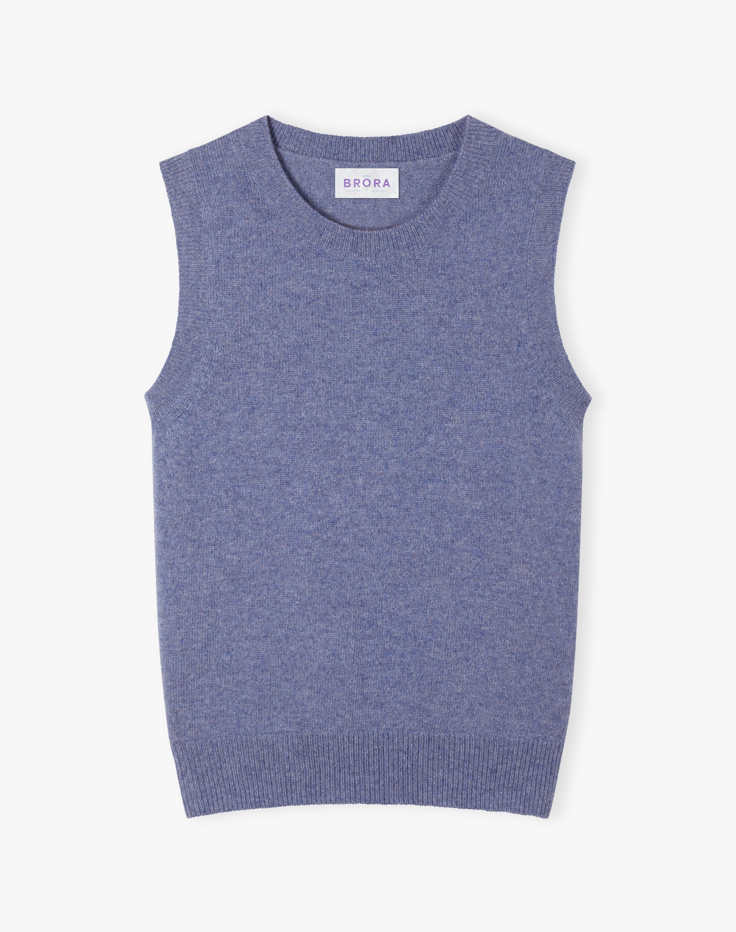 Cashmere Tank in Iris | Women's Knitwear | Brora Fashion