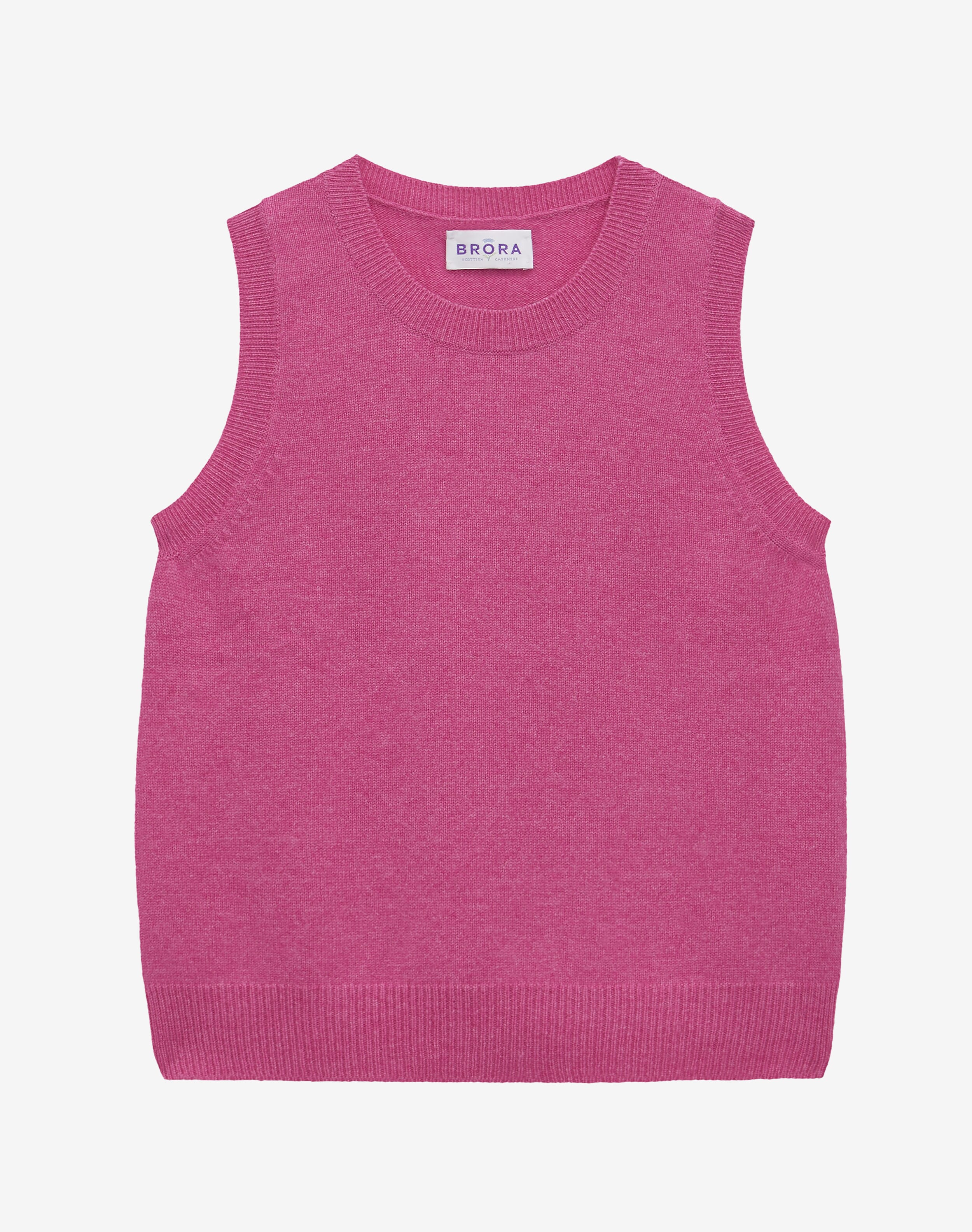 Cashmere Tank in Sweet Pea | Women's Knitwear | Brora