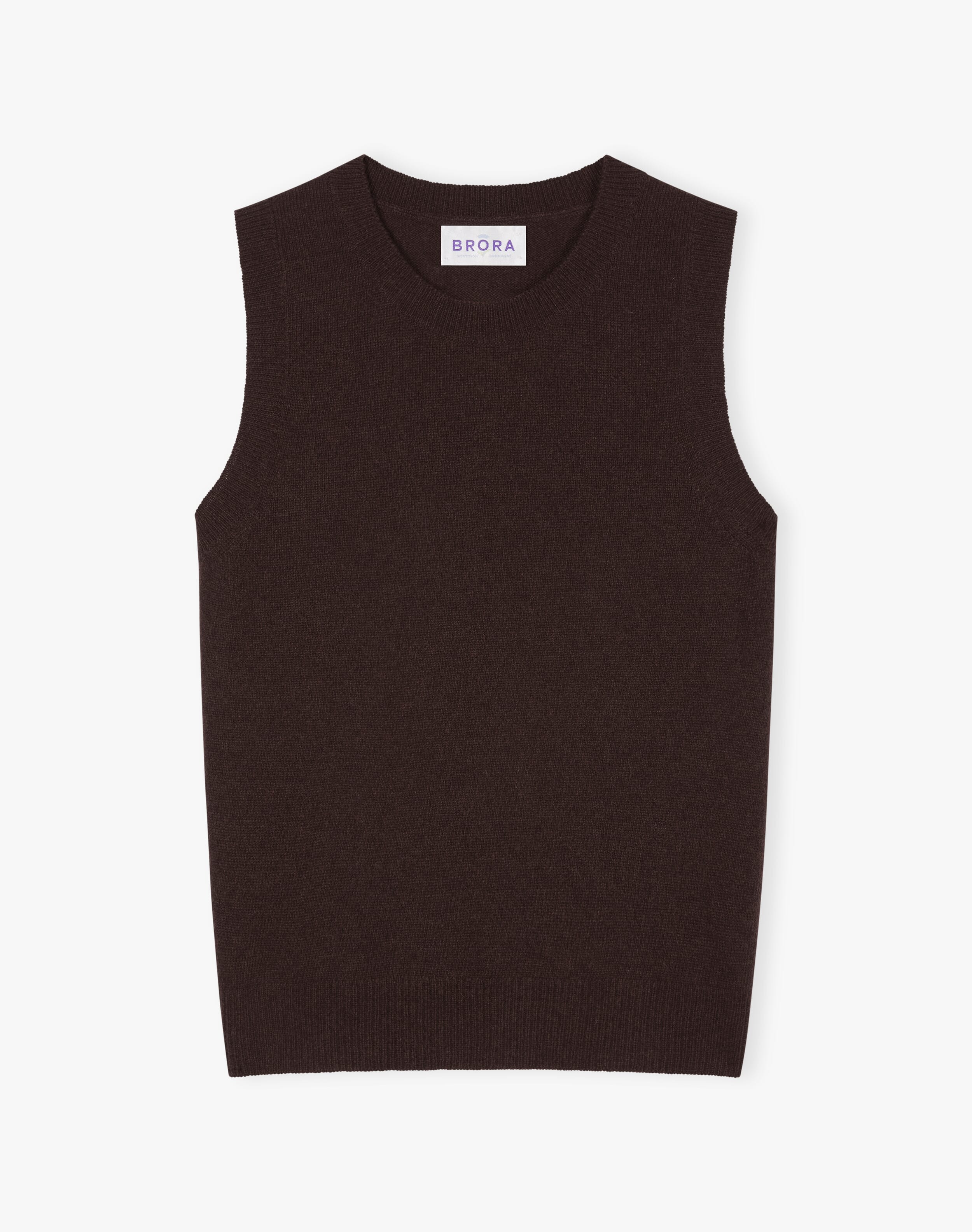 Cashmere Tank in Malt | Women's Knitwear | Brora Fashion