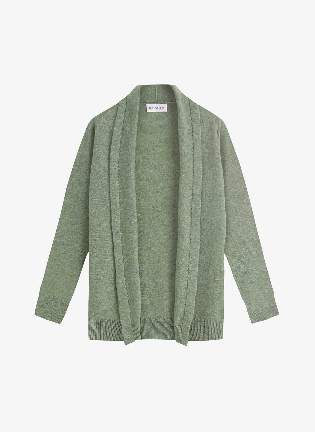 Eucalyptus Cashmere Gauzy Shawl Cardigan | Cardigans | Brora