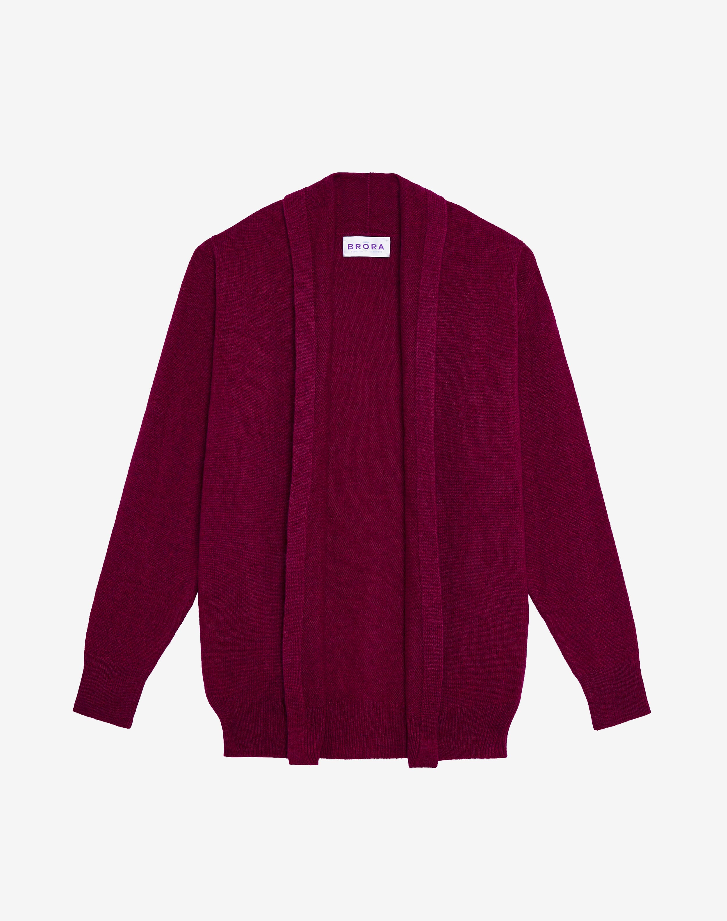Cashmere Gauzy Shawl Cardigan in Mulberry | Womenswear | Brora