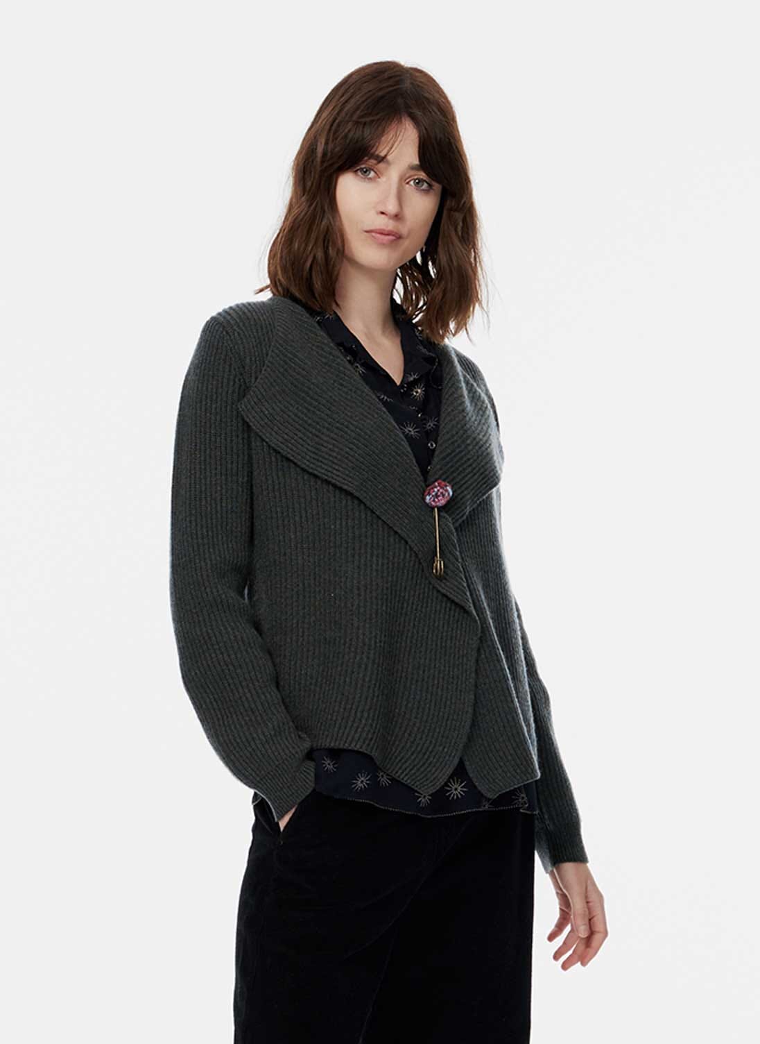 Cashmere Ribbed Jacket | Brora.co.uk