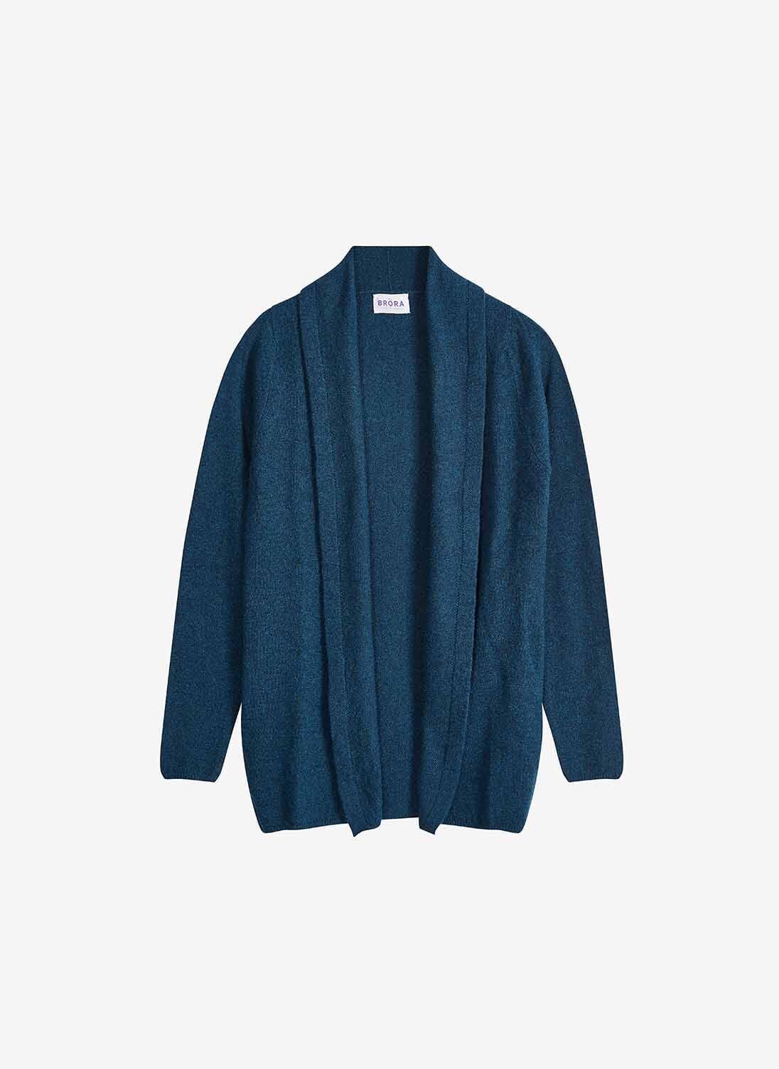Teal Cashmere Gauzy Shawl Cardigan | Women's Cashmere | Brora