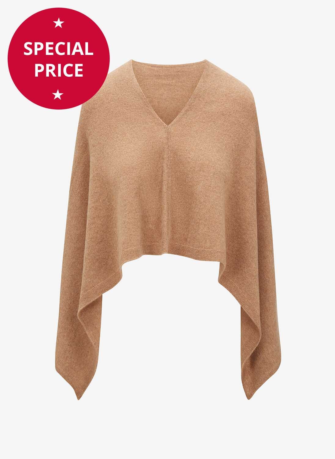 Cashmere Gauzy Knit Poncho | Outlet | Brora
