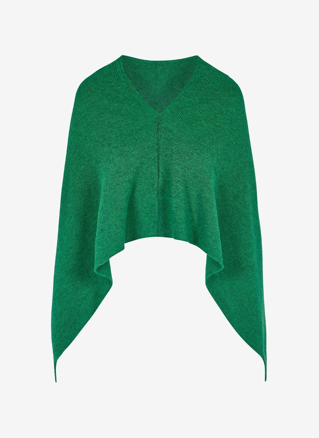 Emerald Cashmere Gauzy Knit Poncho | Capes & Ponchos | Brora