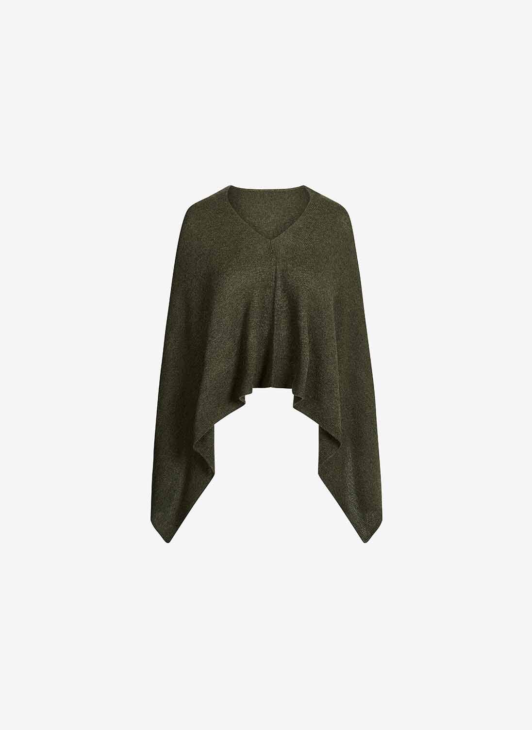 Sorrel Cashmere Gauzy Knit Poncho | Ponchos & Capes | Brora