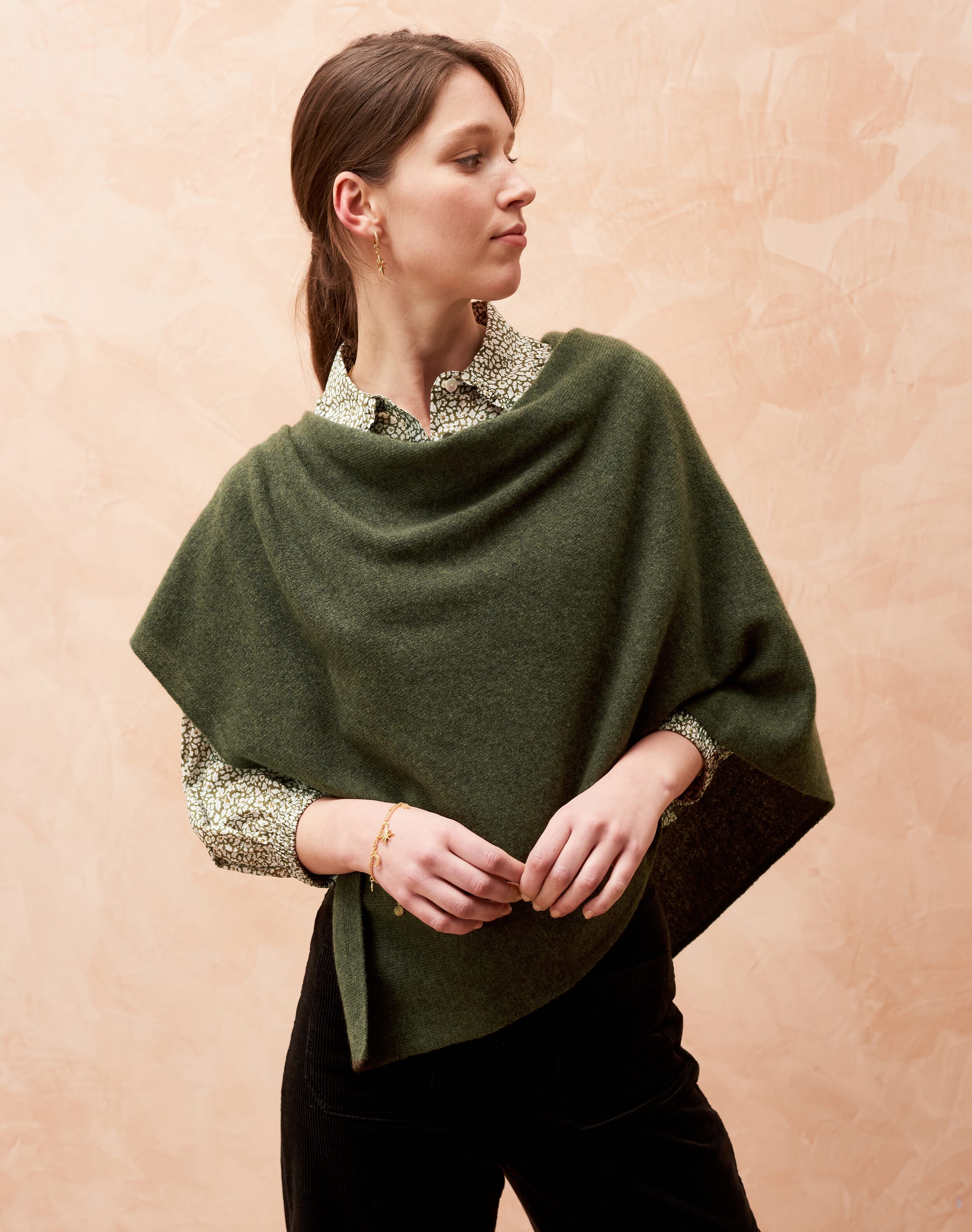 Ash Cashmere Gauzy Knit Poncho | Women's Cashmere | Brora UK
