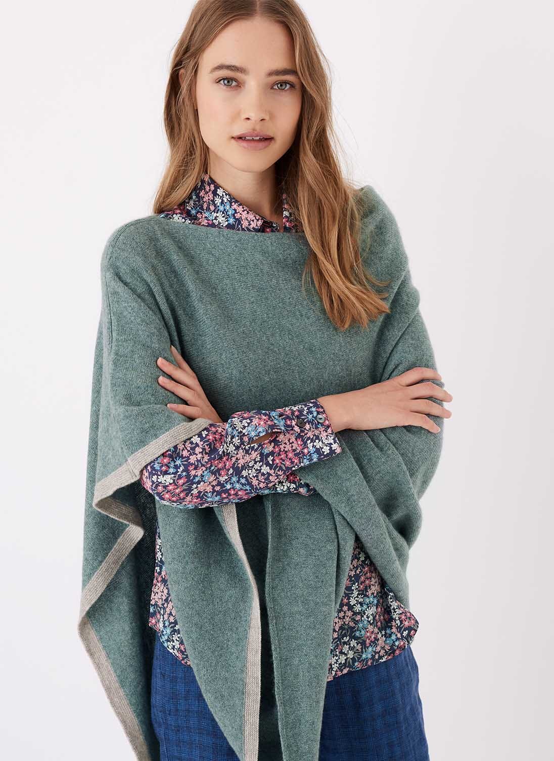 Mercury & Ash Cashmere Poncho | Women's Poncho | Brora UK
