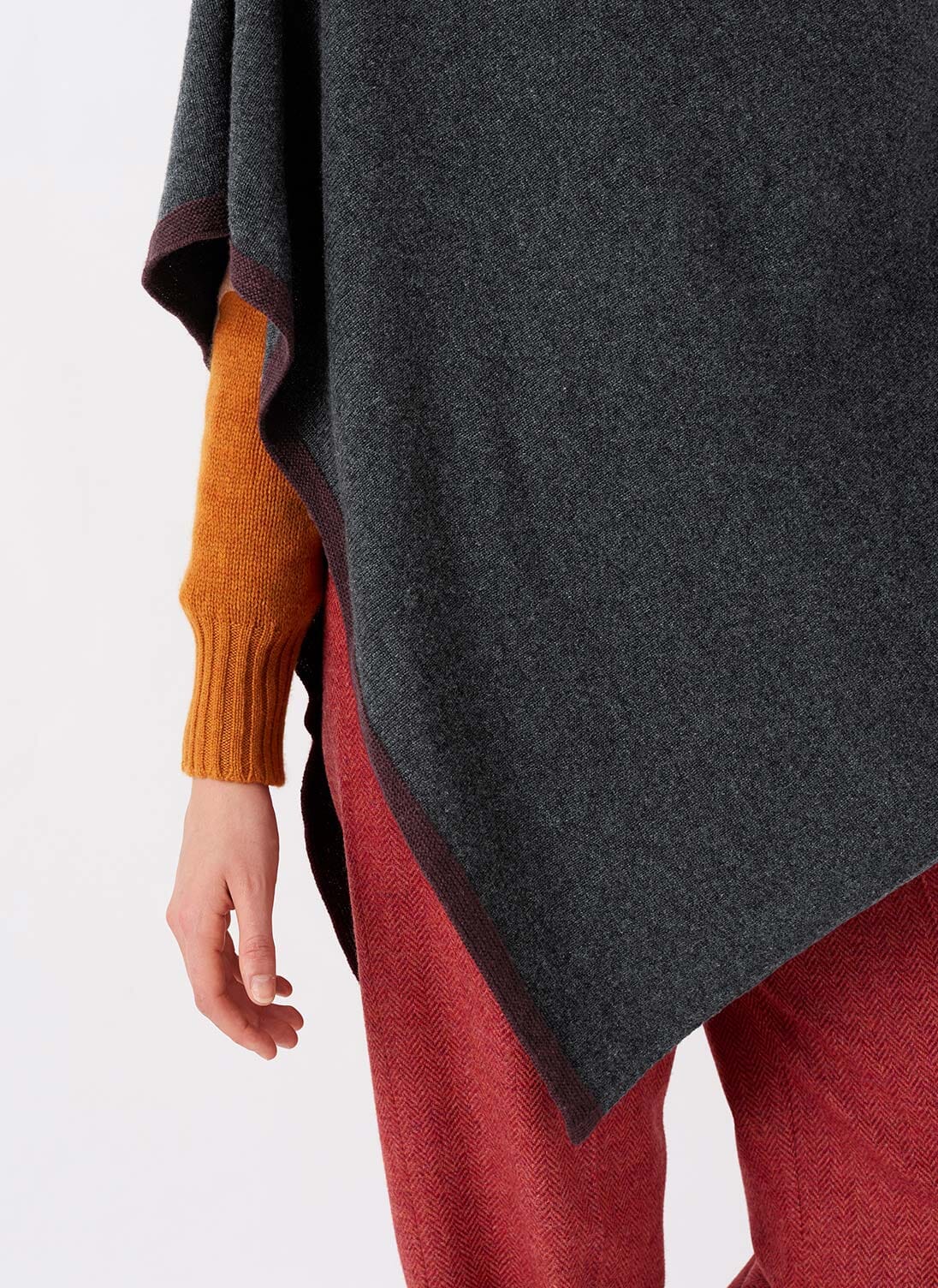 Carbon Cashmere Poncho | Ponchos & Scarves | Brora Online