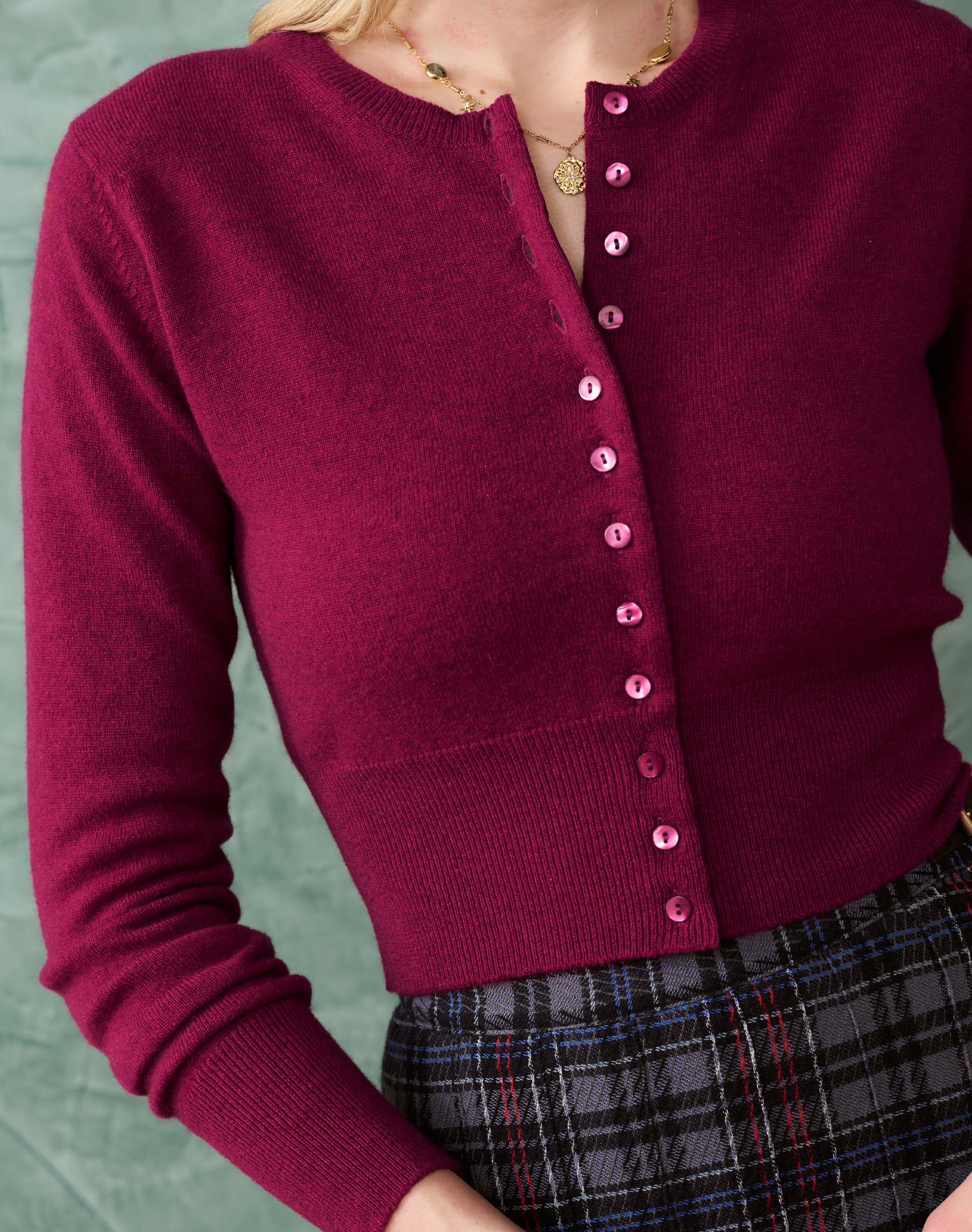Women's Mulberry Cashmere Long Sleeve Cardigan | Brora Sale