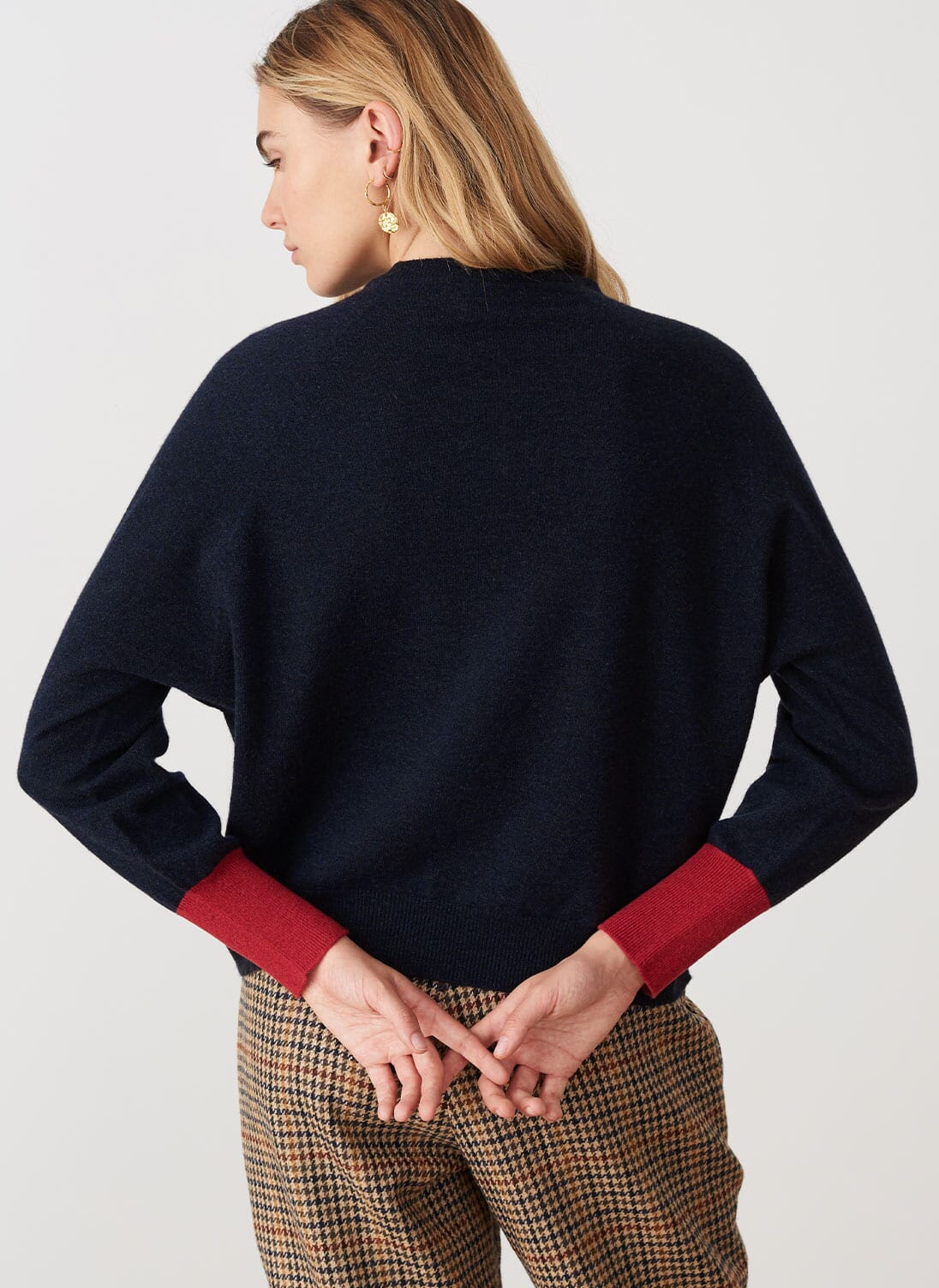 Midnight & Flame Cashmere Batwing Jumper | Women's Jumpers | Brora