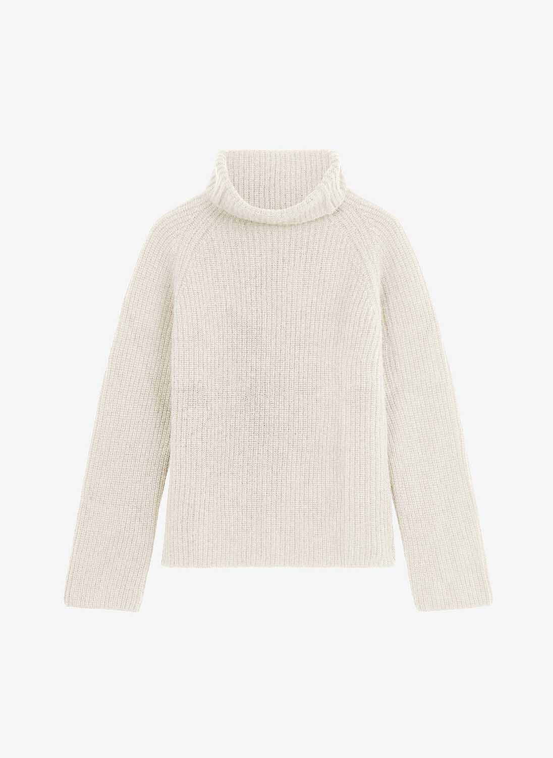 Swan Cashmere Ribbed Funnel Neck | Women's Polo Necks | Brora