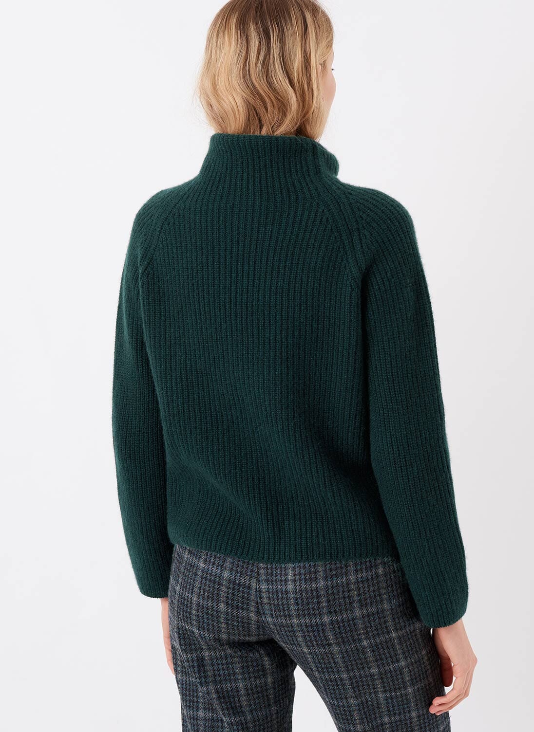 Ivy Cashmere Ribbed Funnel Neck | Women's Polo Necks | Brora