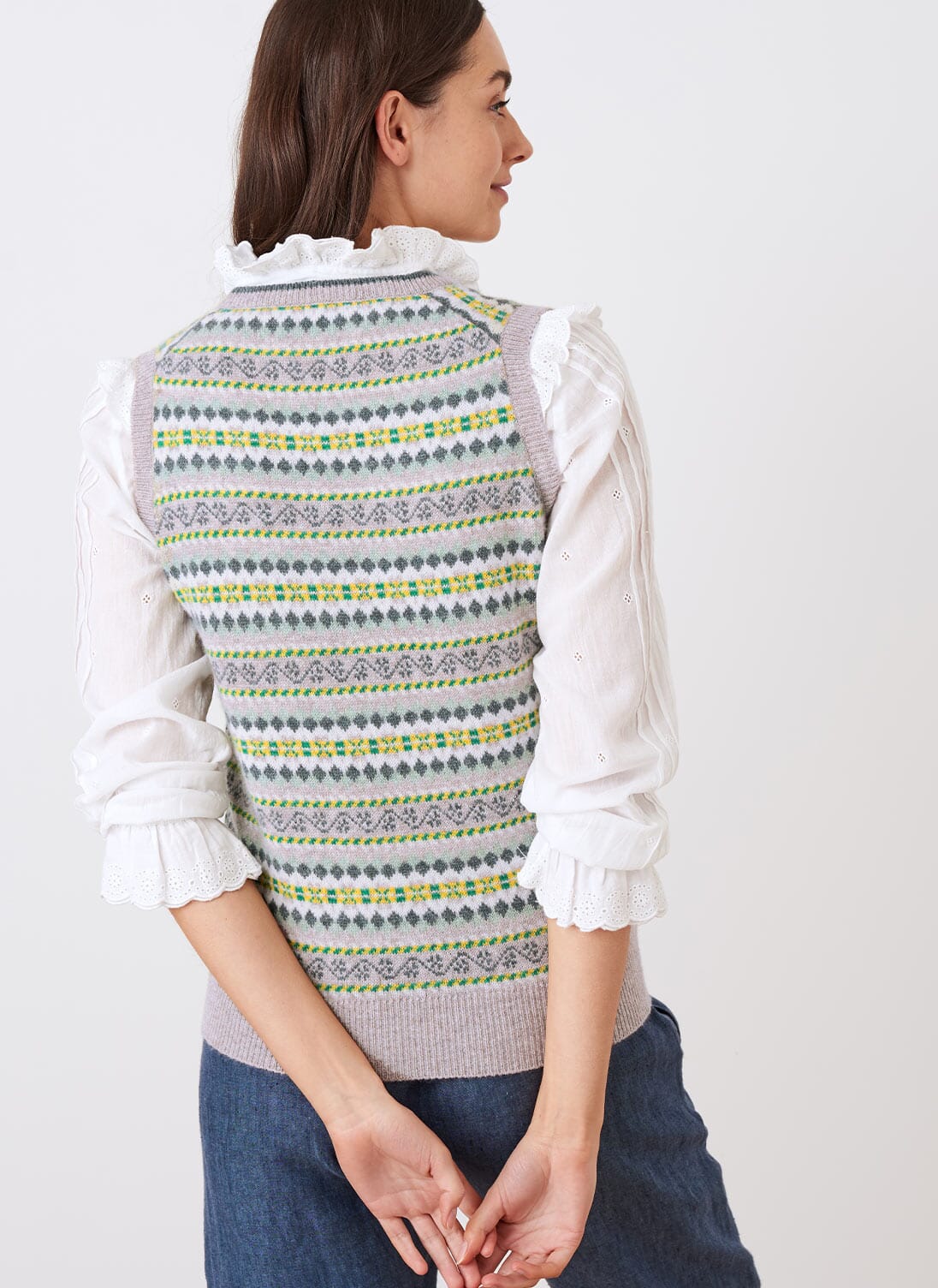 Ash Cashmere Fair Isle Tank | Tanks Tops & Vests | Brora